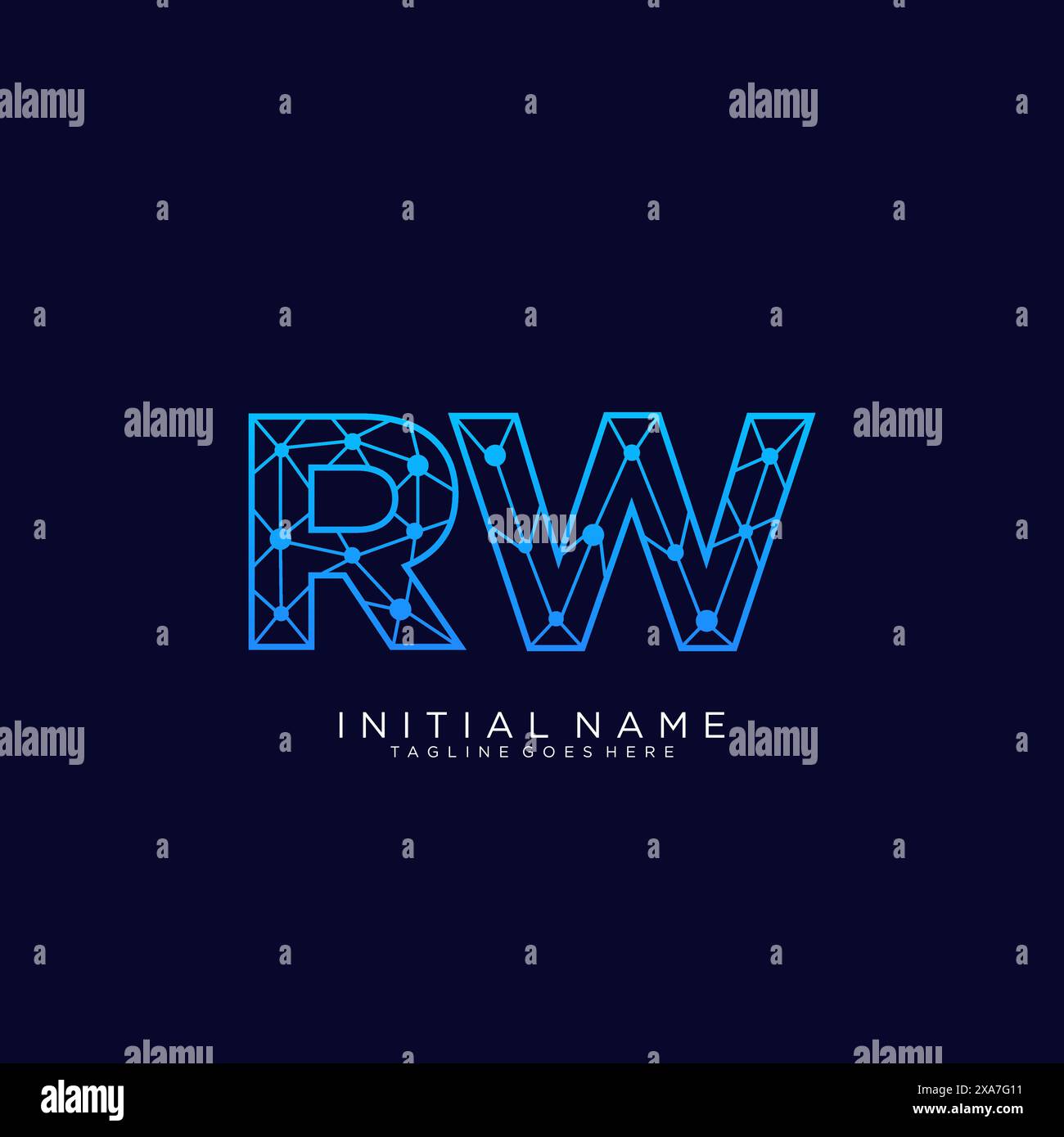Rw logo design hi-res stock photography and images - Alamy