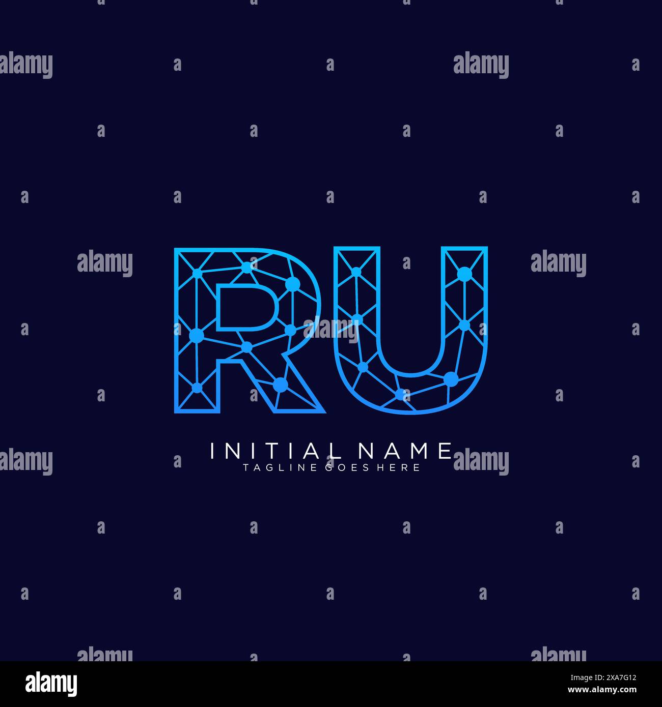 Ru logo design Stock Vector Images - Alamy