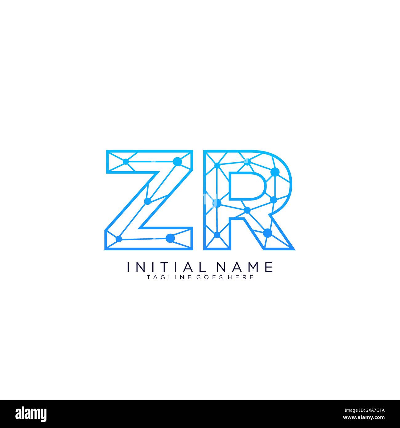 Zr logo design hi-res stock photography and images - Alamy