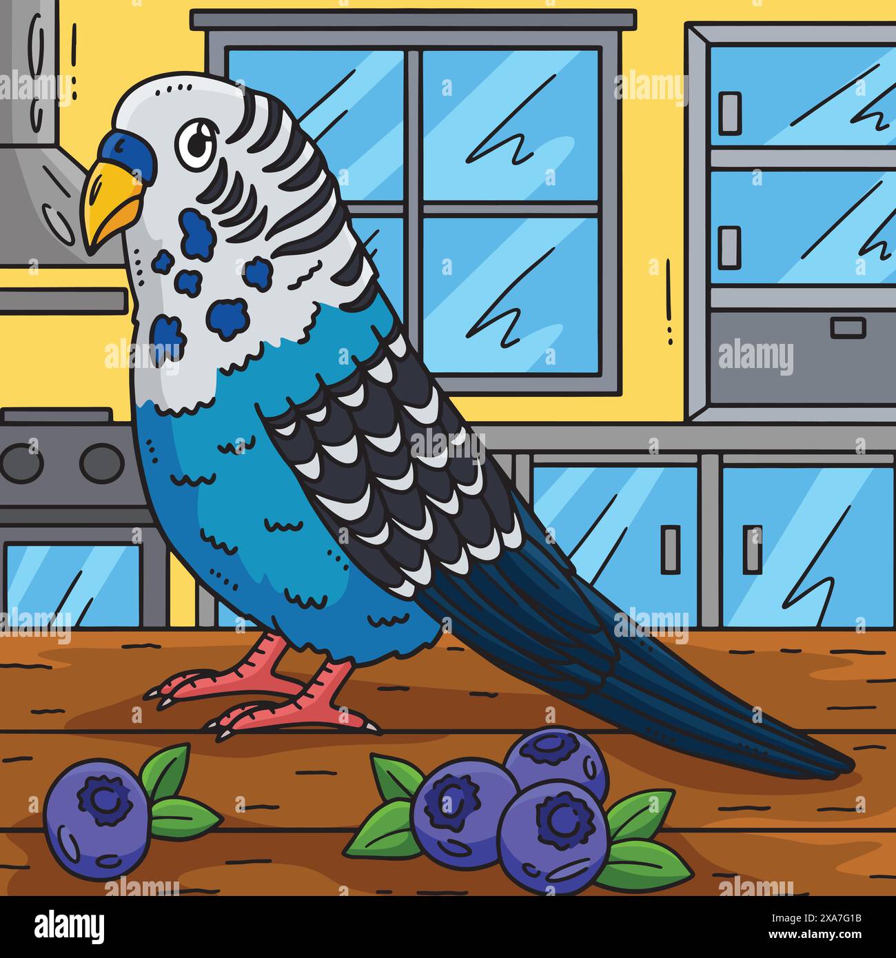 Parakeet cartoon clipart hi-res stock photography and images - Alamy