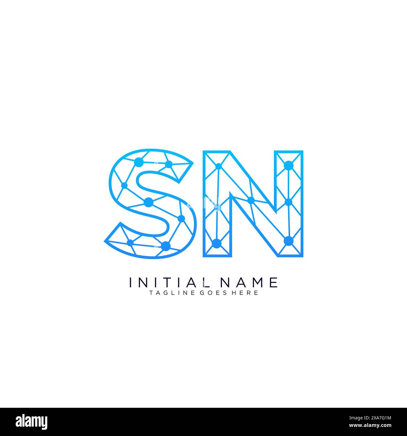 Sn logo design hi-res stock photography and images - Alamy