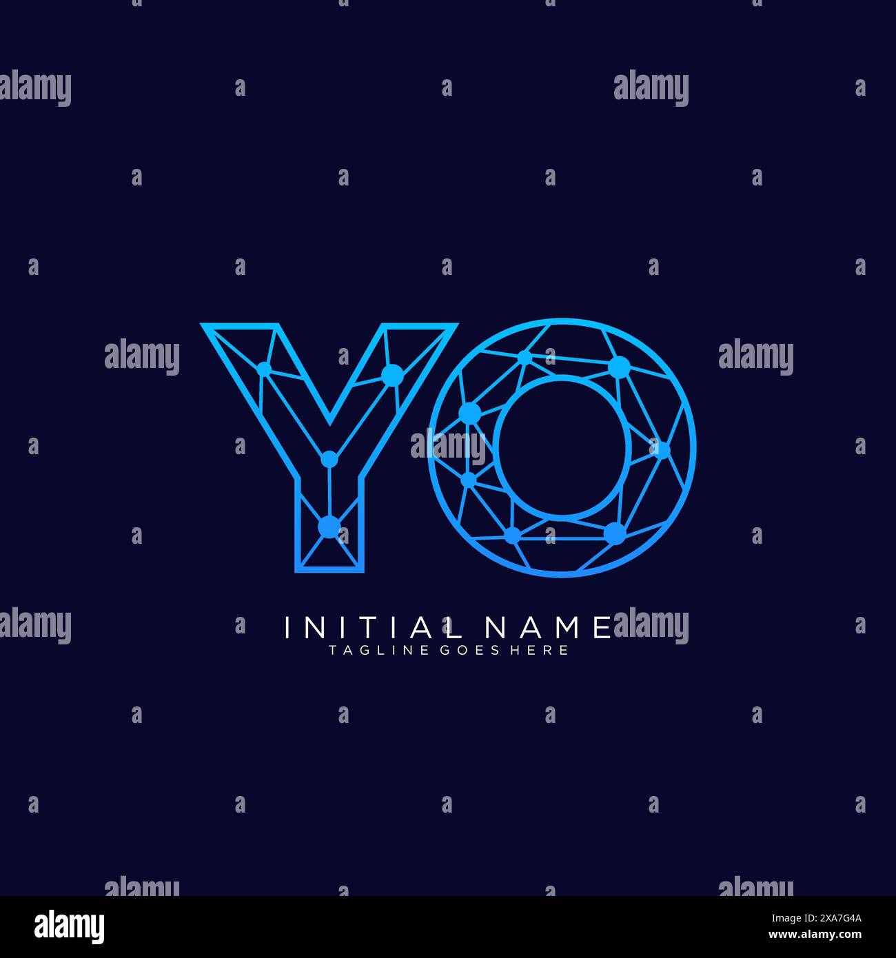 Yo logo design Stock Vector Images - Alamy