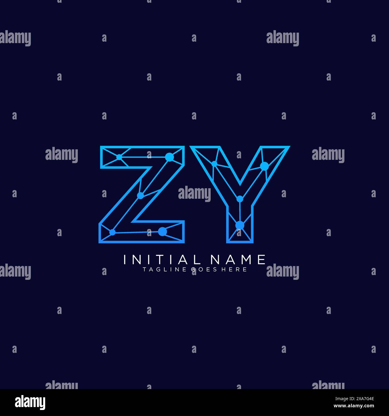 Zy logo design hi-res stock photography and images - Alamy