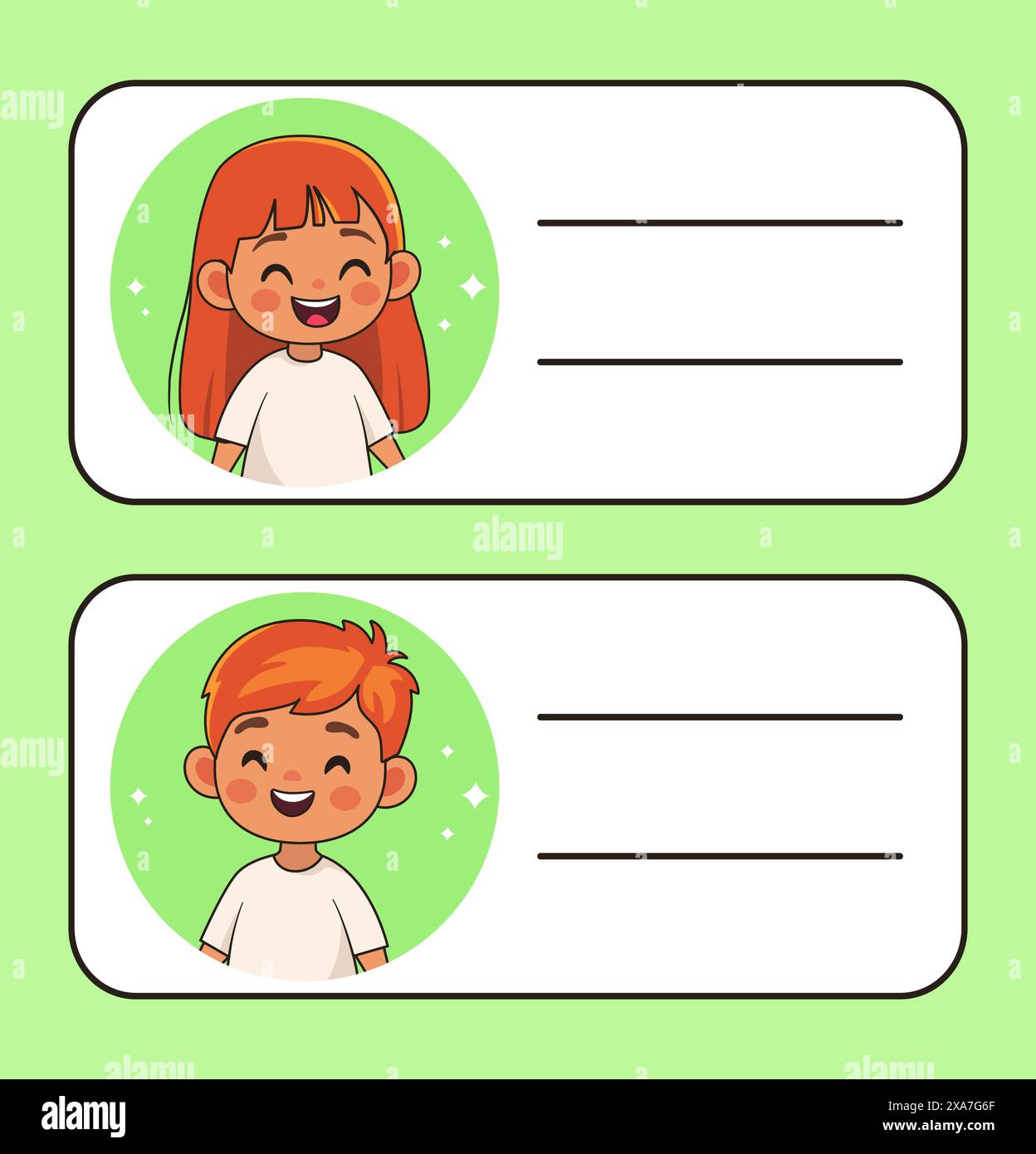 Children tags for print design. Isolated vector Stock Vector Image ...