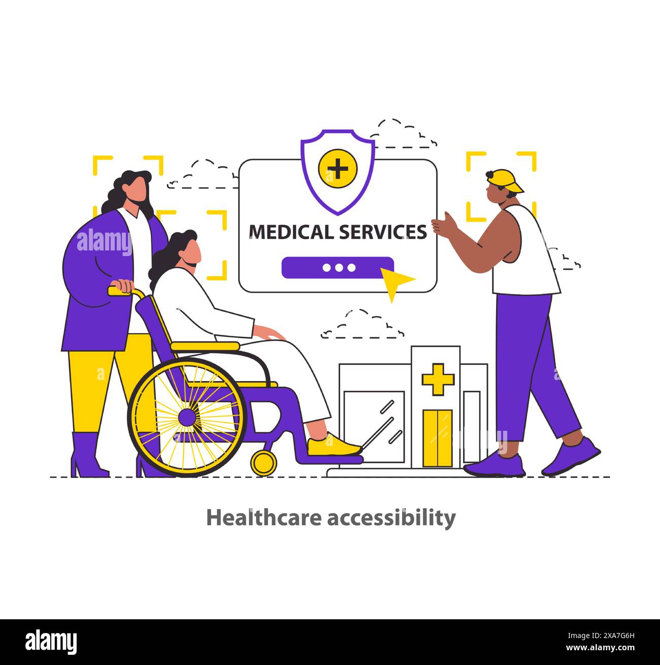 Healthcare accessibility concept. Modern technology enhances medical ...