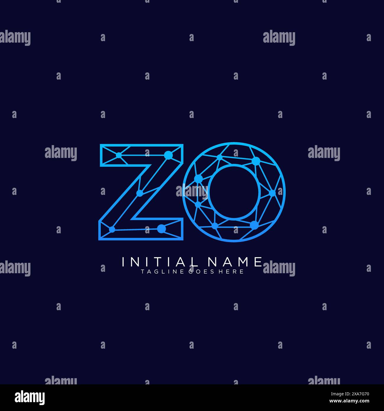 ZO tech logo icon design template Stock Vector Image & Art - Alamy