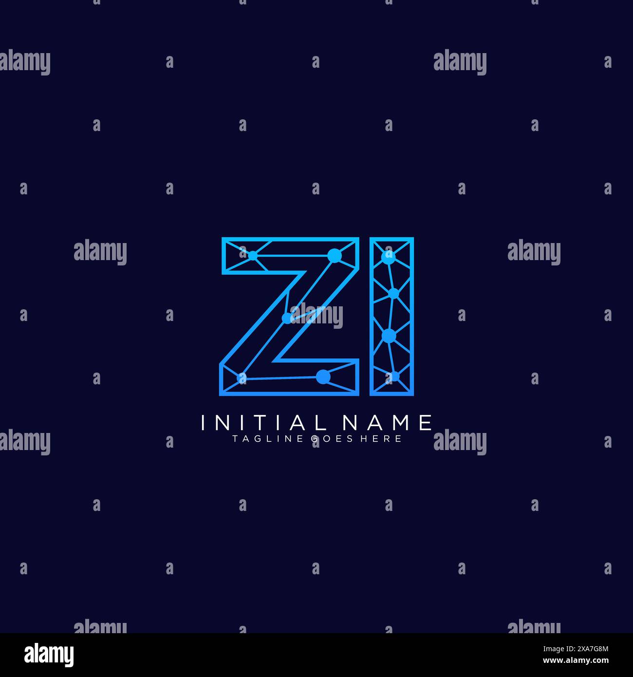 Zi logo design Stock Vector Images - Alamy