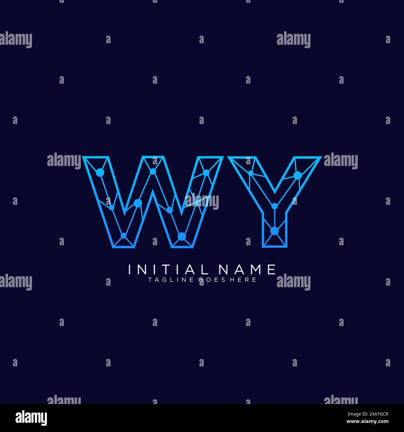 Wy logo design hi-res stock photography and images - Alamy