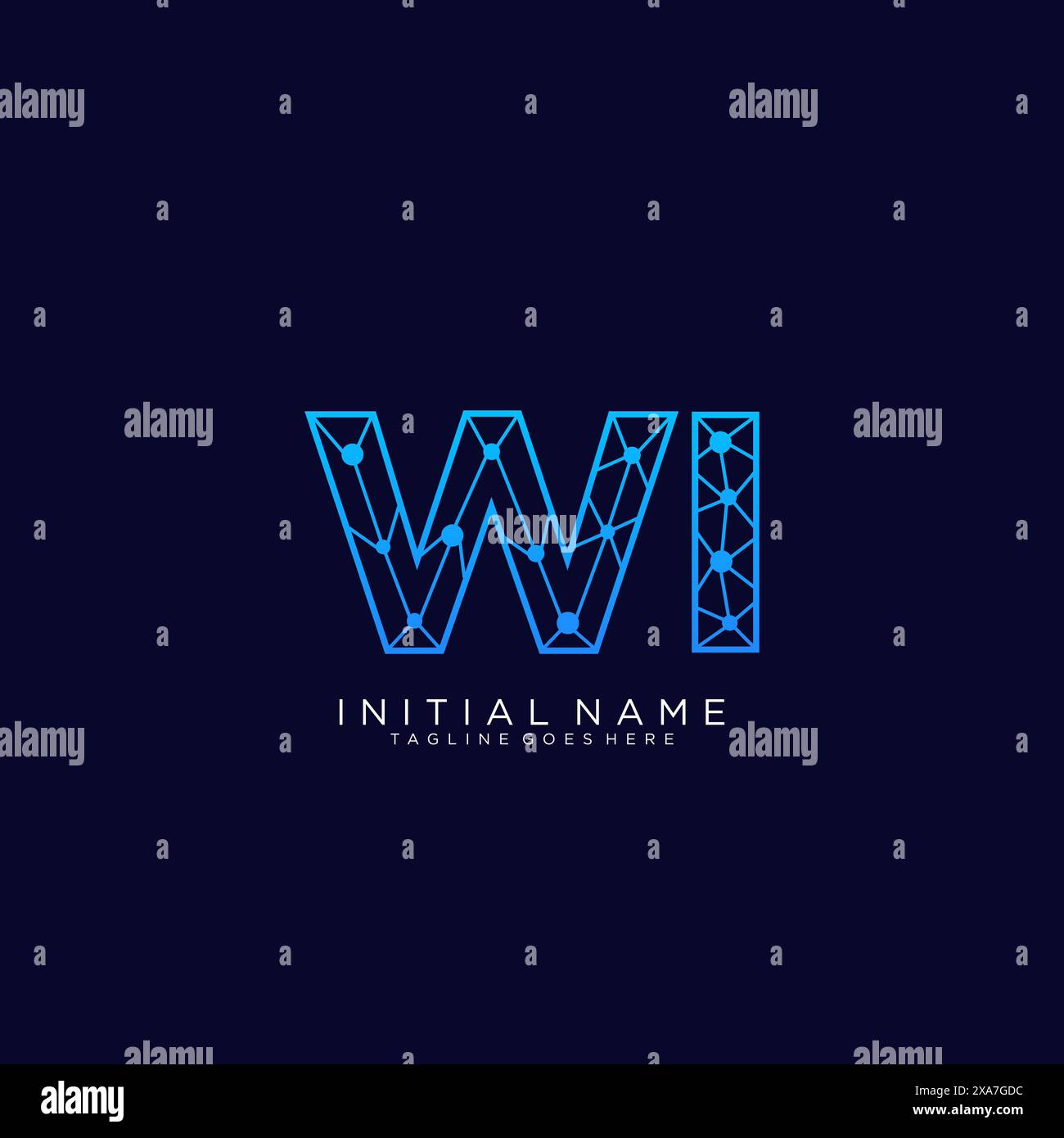 Wi logo design Stock Vector Images - Alamy