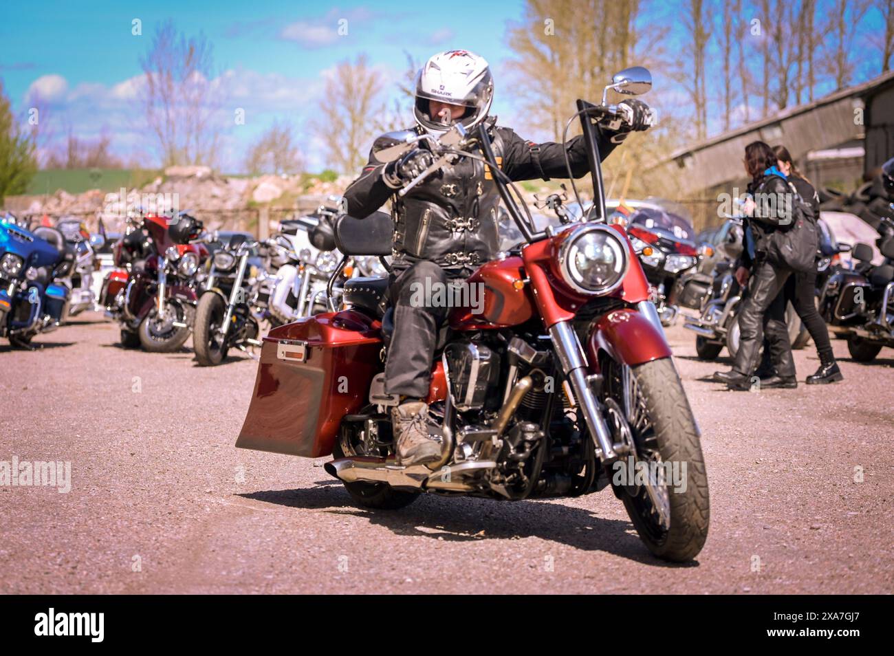 Biker ride stunt motorcycle on hi-res stock photography and images - Alamy