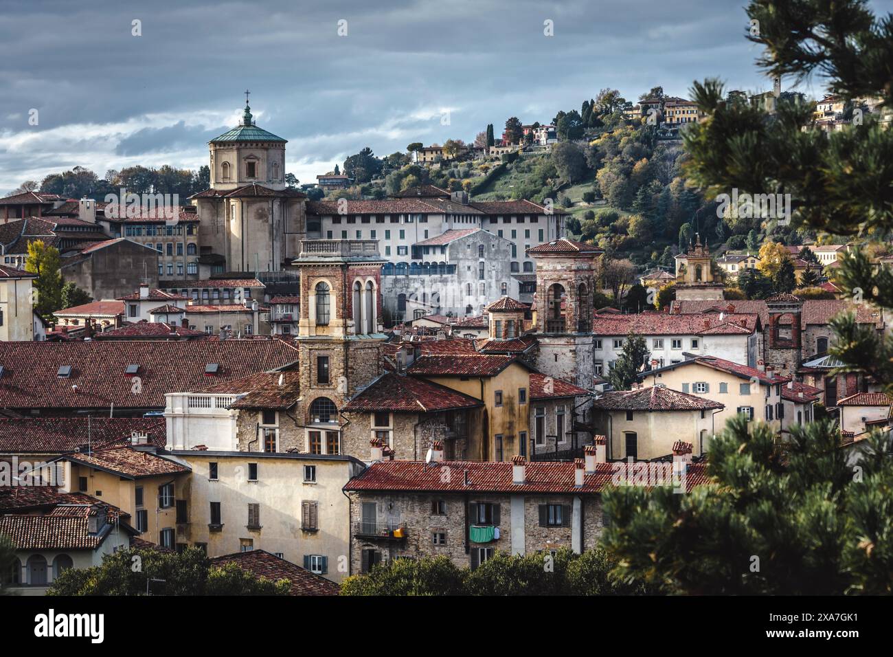 Aerial view beautiful bergamo hi-res stock photography and images - Alamy