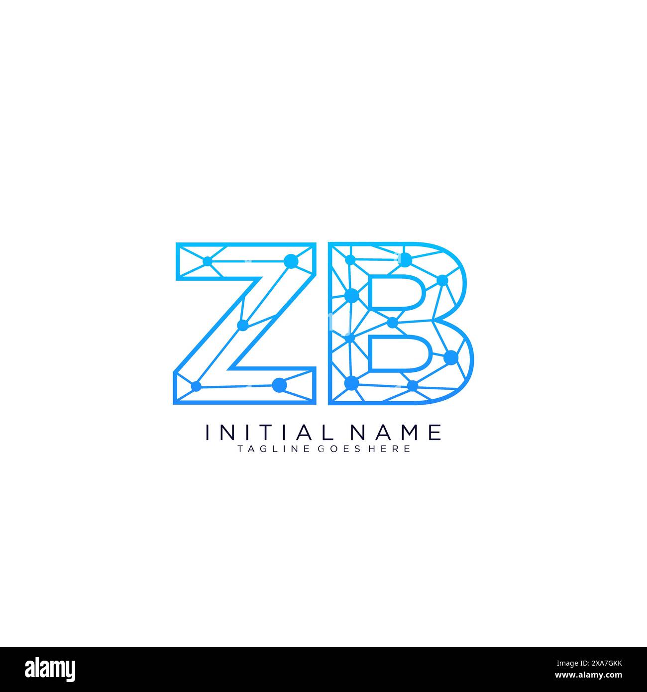 Zb logo design hi-res stock photography and images - Alamy
