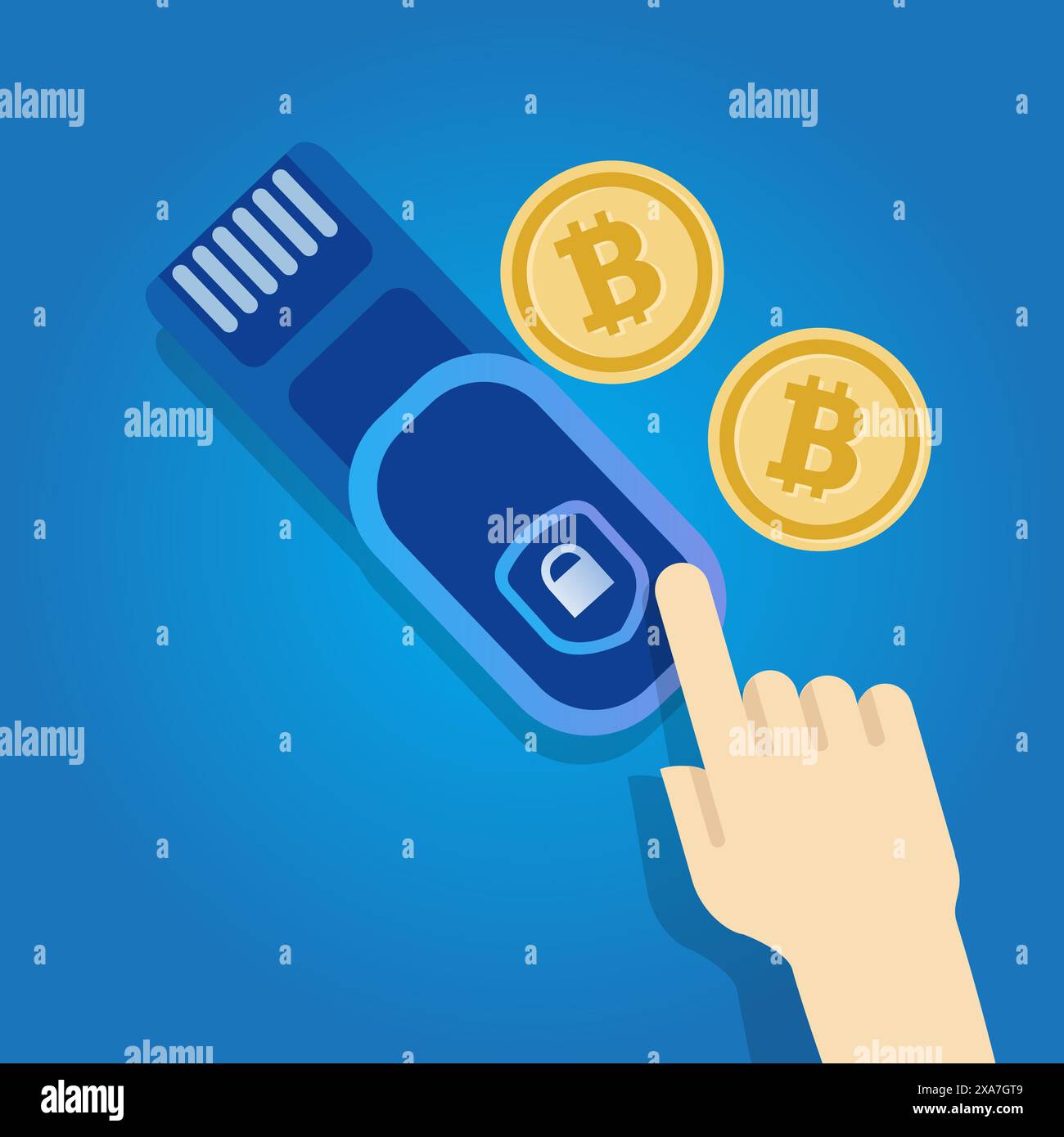 Hardware cold wallet bitcoin crypto secured USB dongle encrypted to ...