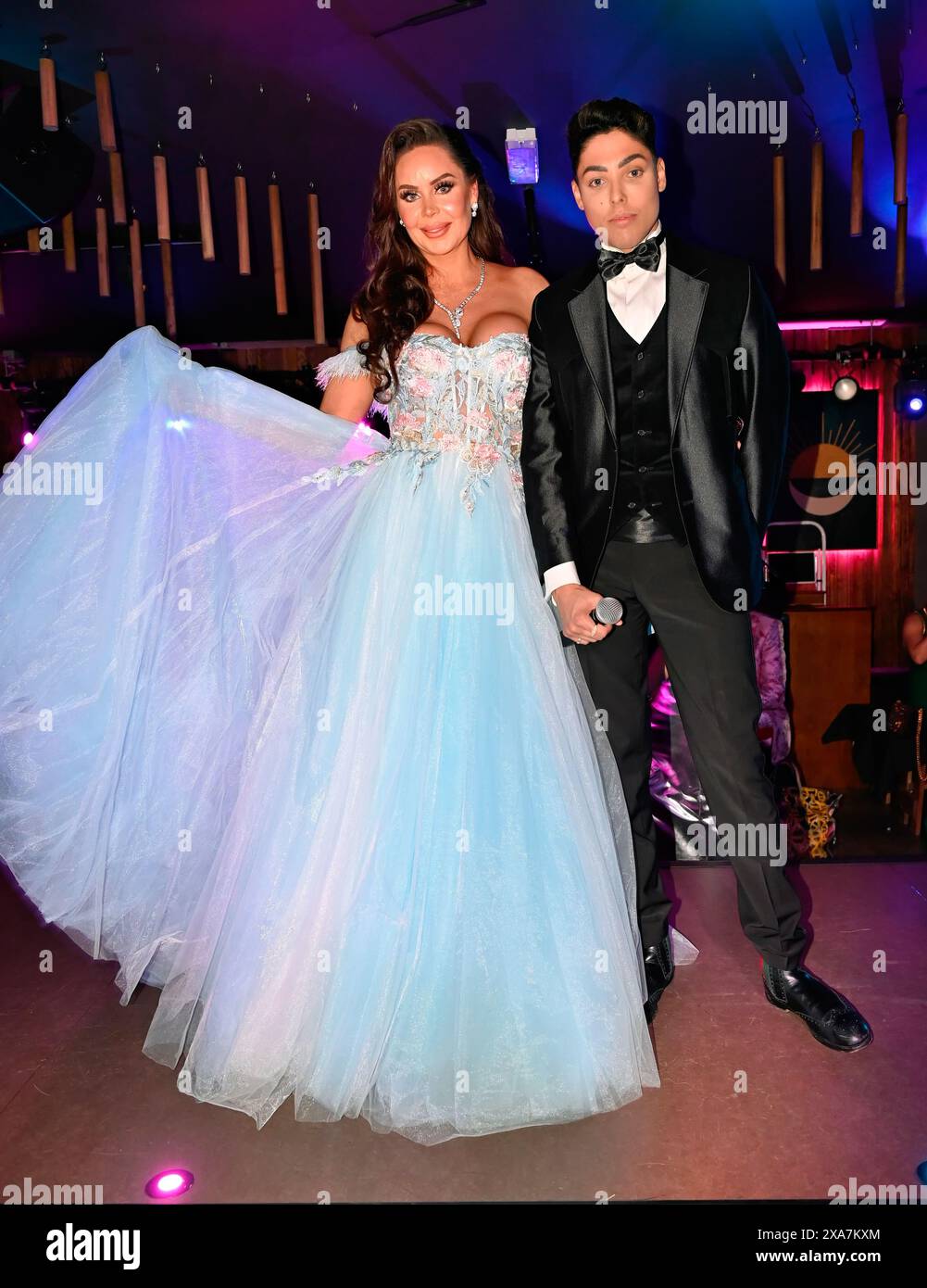 London, UK. 4th June, 2024. Designer Nina Naustdal and host Oscar Duke ...