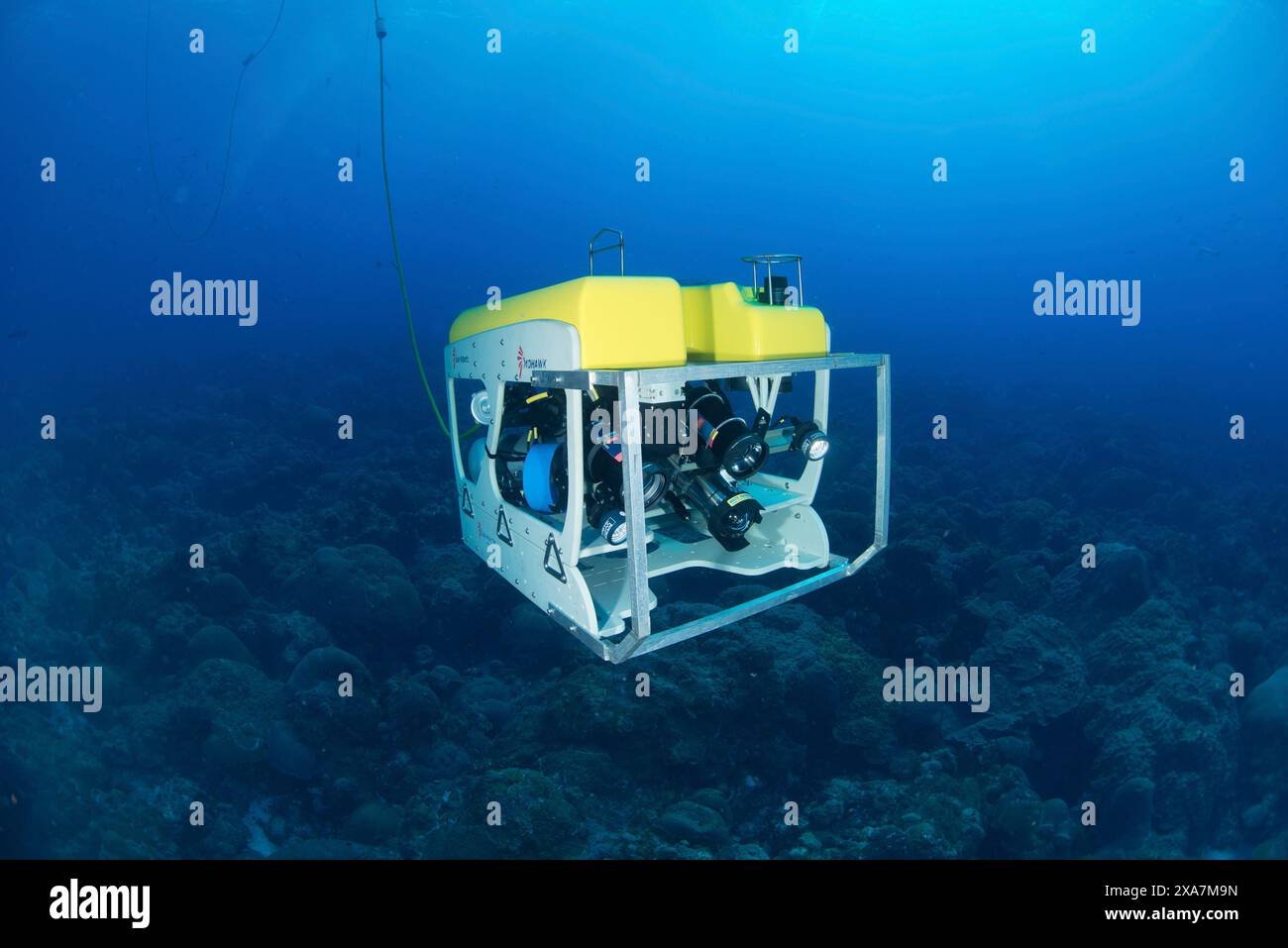 Mohawk remotely operated vehicle (ROV) underwater. This is an uncrewed ...