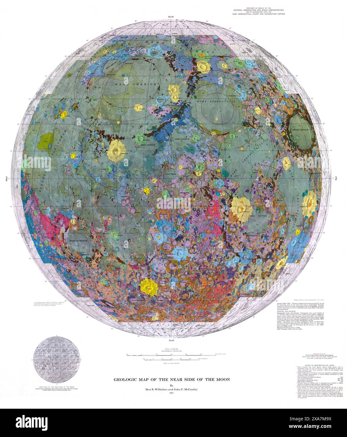 Geologic map of the near side of the Moon, revealing the incredibly ...
