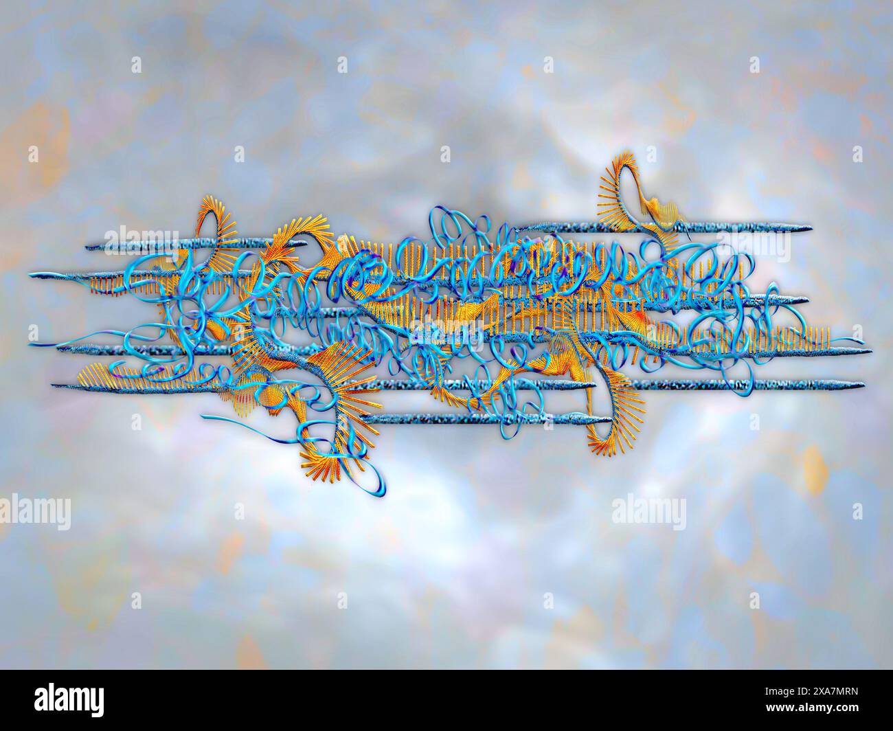 Illustration of an RNA (ribonucleic acid) obelisk. RNA obelisks are ...
