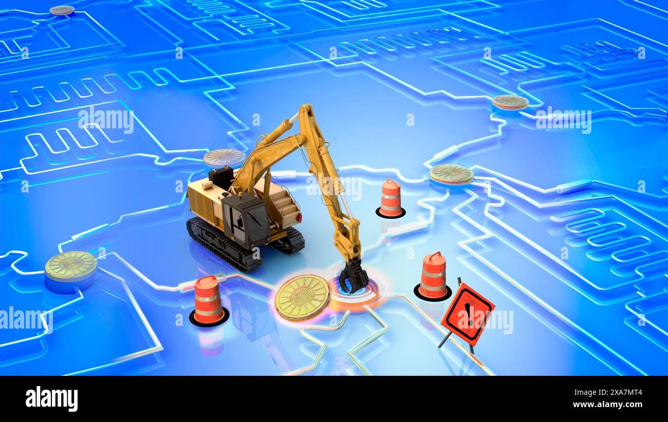 Quantum computing error correction, conceptual illustration. Quantum ...