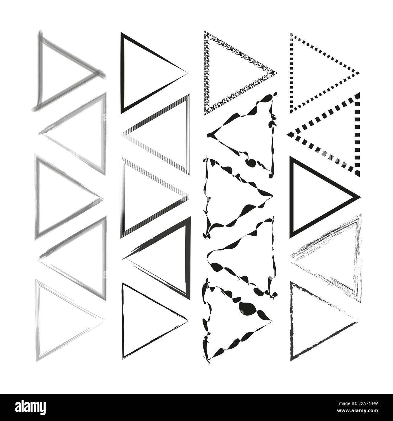 Collection of triangle design elements vector. Diverse triangle ... Collection of triangle design elements vector. Diverse triangle ...