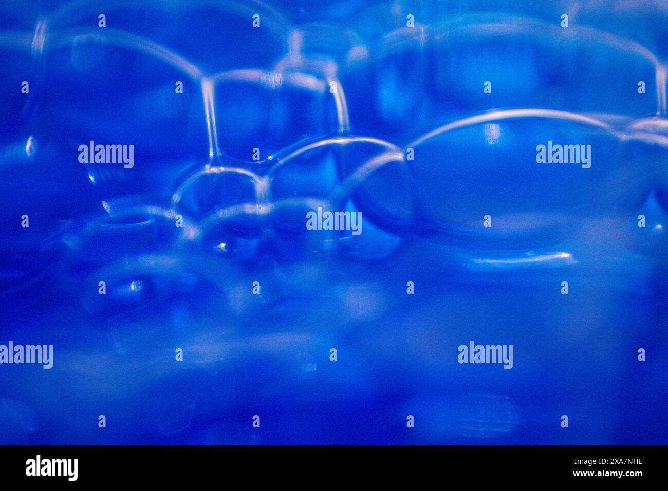 A Close up shot of blue soap bubbles Stock Photo - Alamy