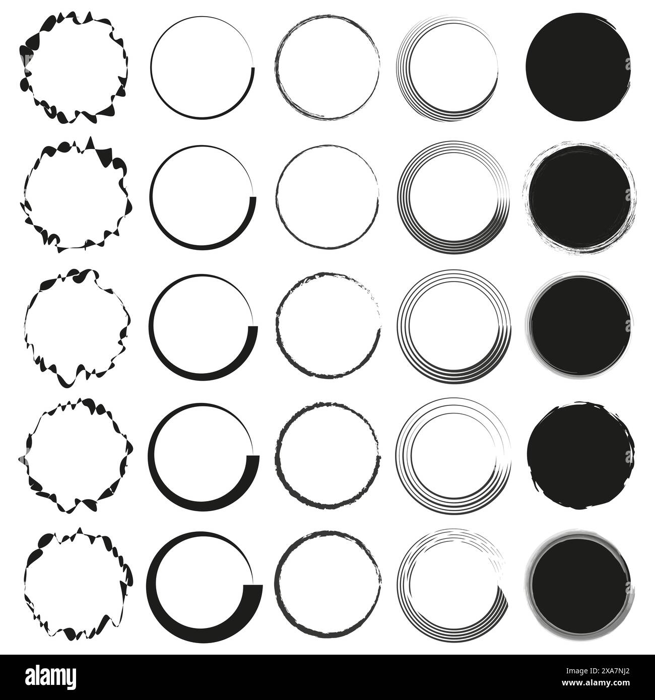 Monochrome circle designs Cut Out Stock Images & Pictures - Alamy
