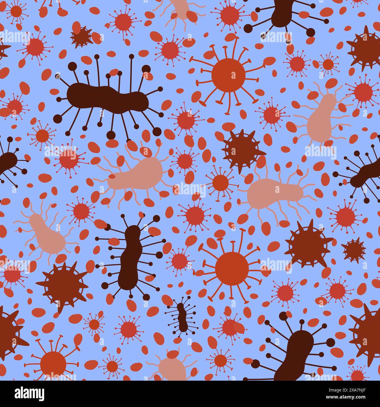 Medicine seamless bacteria pattern for wrapping paper and fabrics and ...