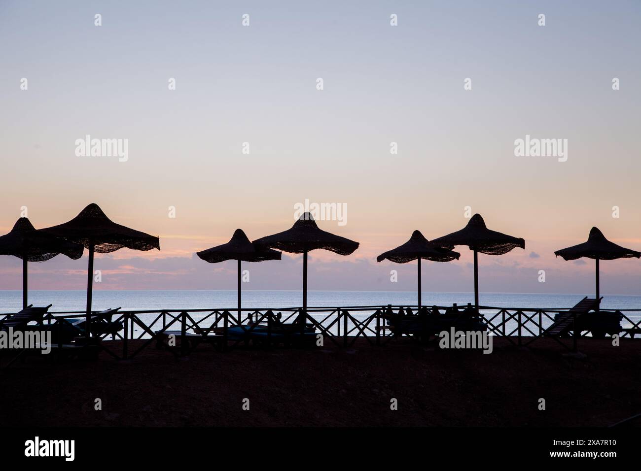 Sunrise Over Infinity Pool And The Red Sea Stock Photo - Alamy