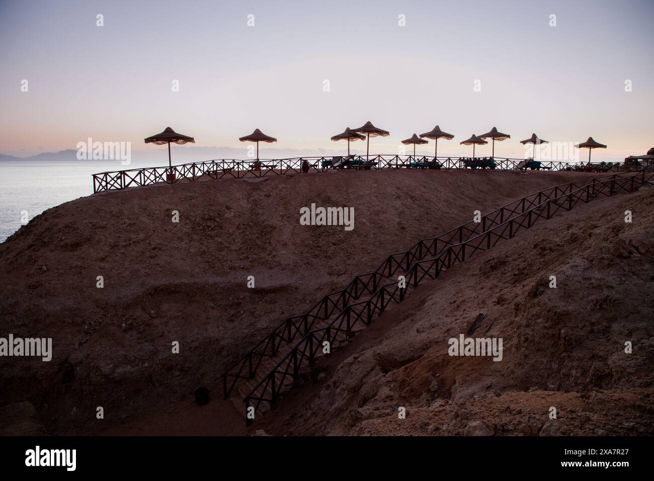 Sunrise Over Infinity Pool And The Red Sea Stock Photo - Alamy