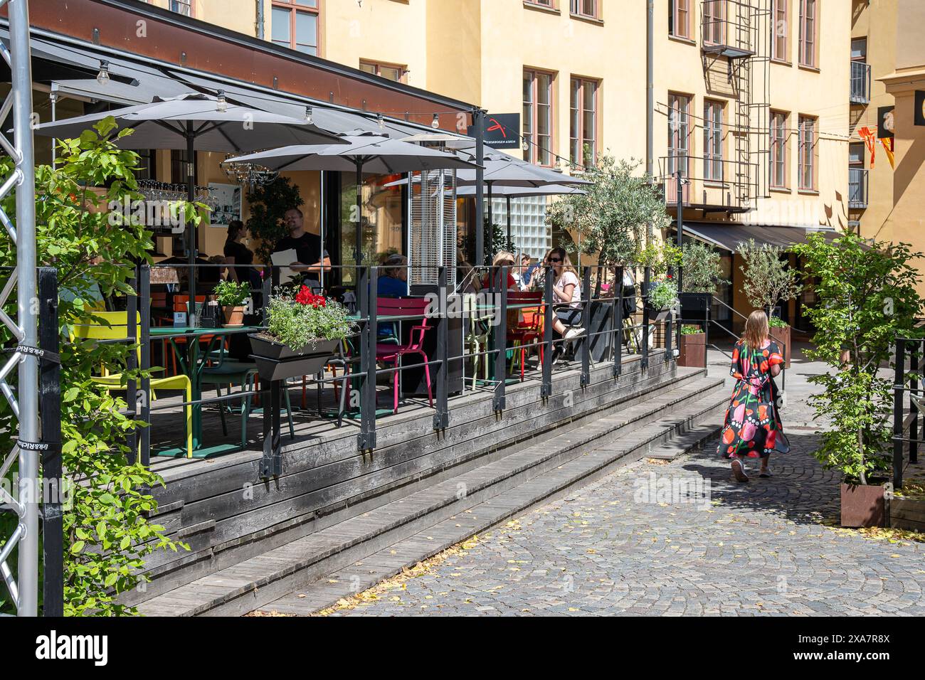 Historic Knäppingsborg city block in Norrköping, Sweden. This city ...