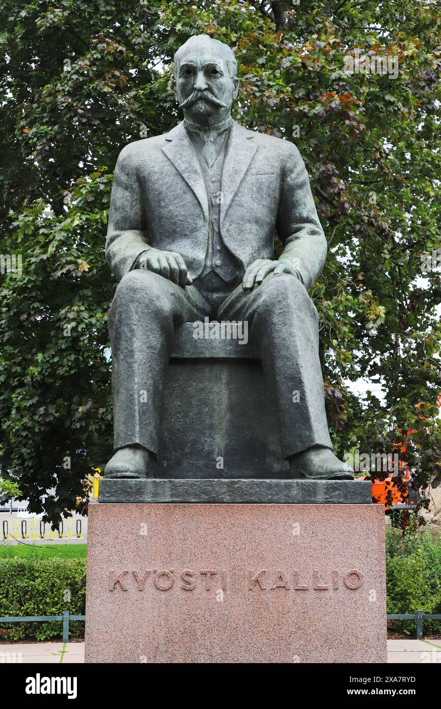 Helsinki, Finland - September 5, 2024: Statue of the former Finnish ...