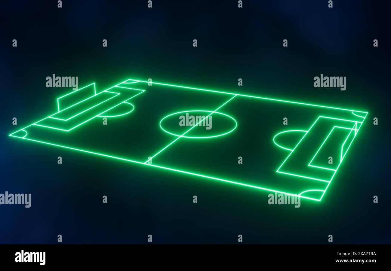 Neon soccer field hi-res stock photography and images - Alamy