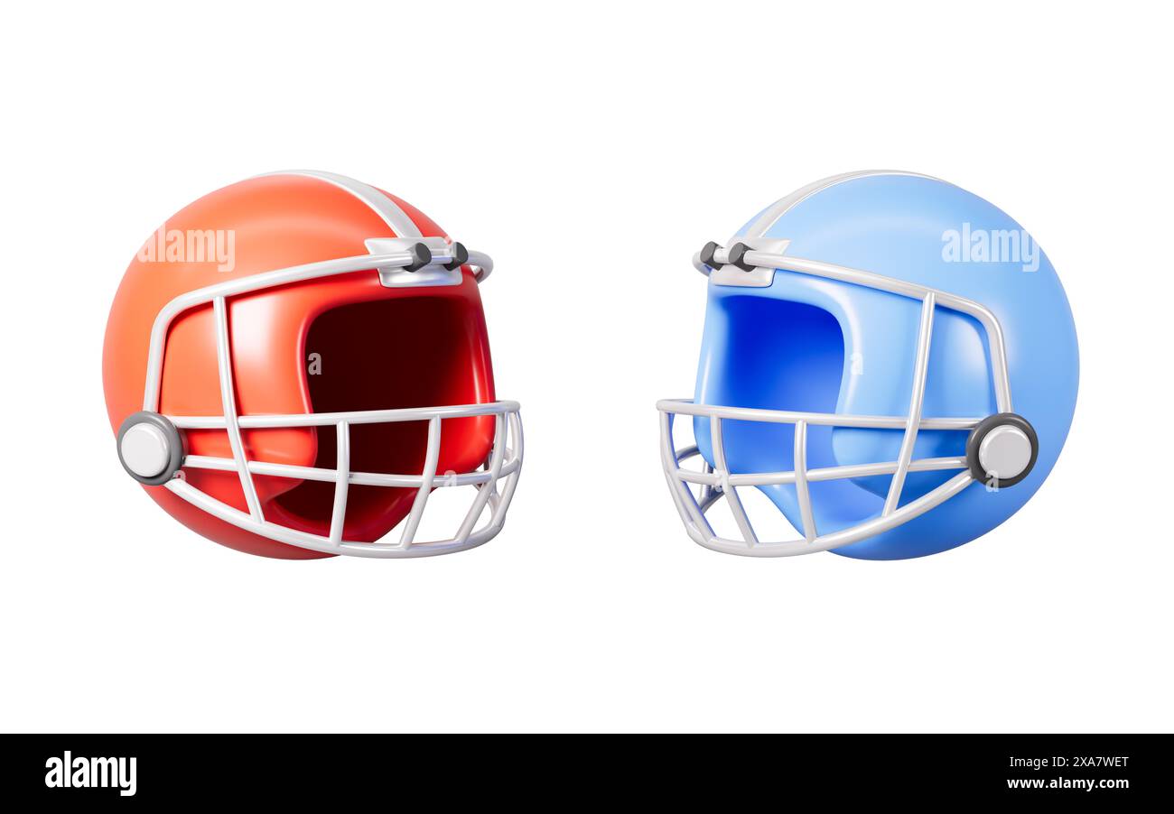 Cartoon protective helmet, 3d rendering. 3d illustration Stock Photo ...