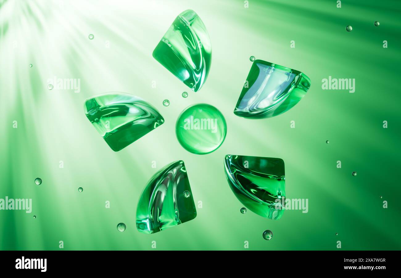 Abstract rotating glass geometry, 3d rendering. 3d illustration Stock ...