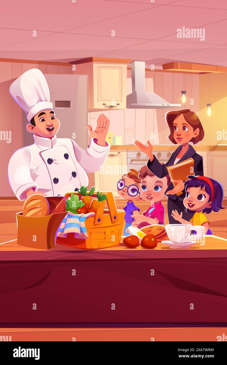 Three children with female teacher or guide came to excursion or master ...