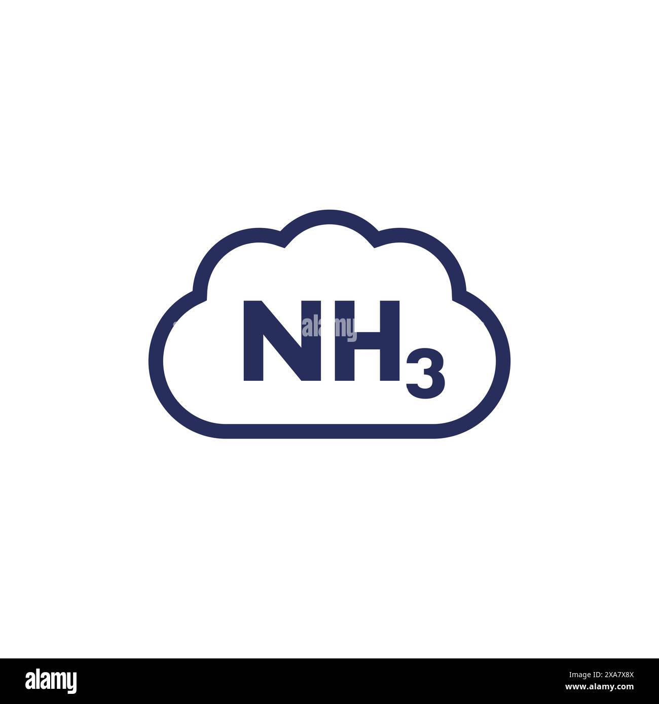 ammonia, NH3 gas icon with cloud on white Stock Vector Image & Art - Alamy