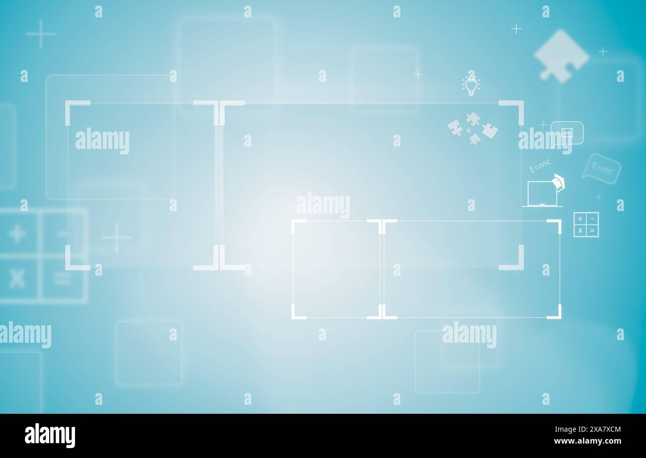 System engineering. Programming. Blue futuristic background with ...