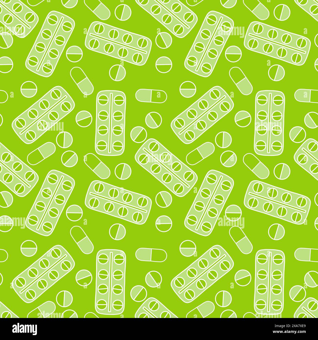Medicine pills seamless doctors care pattern for wrapping paper and ...