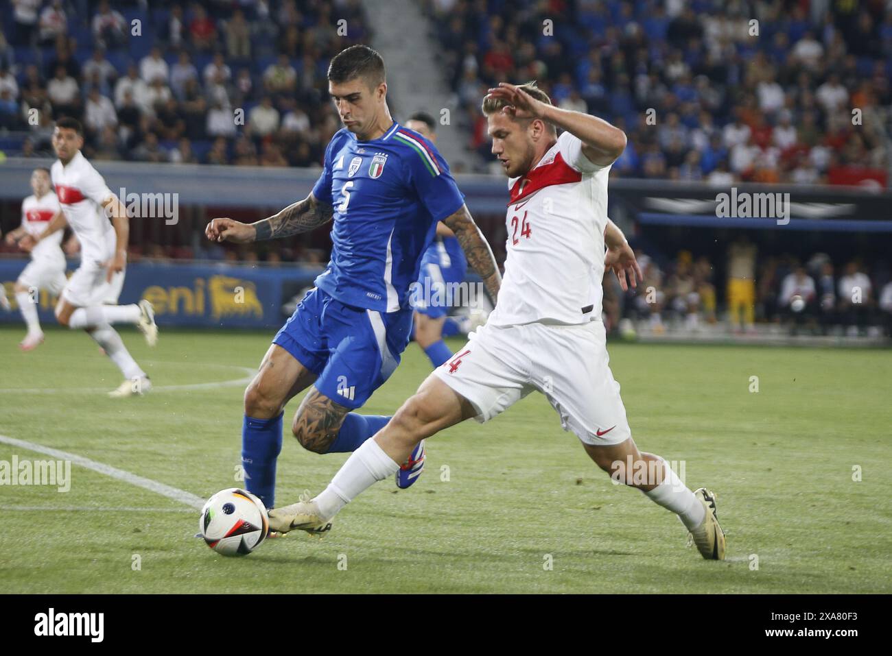 Bologna, Italy. 04th June, 2024. Semih Kilicsoy of Turkiye battle for ...