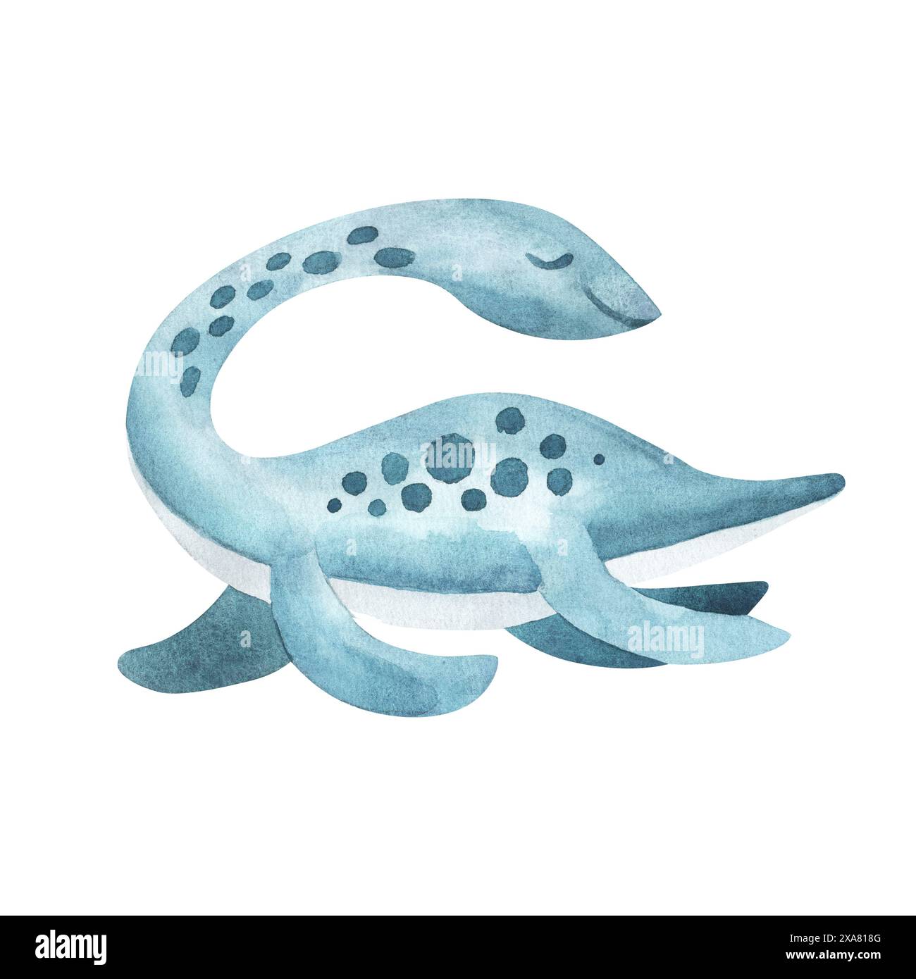 dinosaur from prehistoric period. Watercolor Illustration of an ...