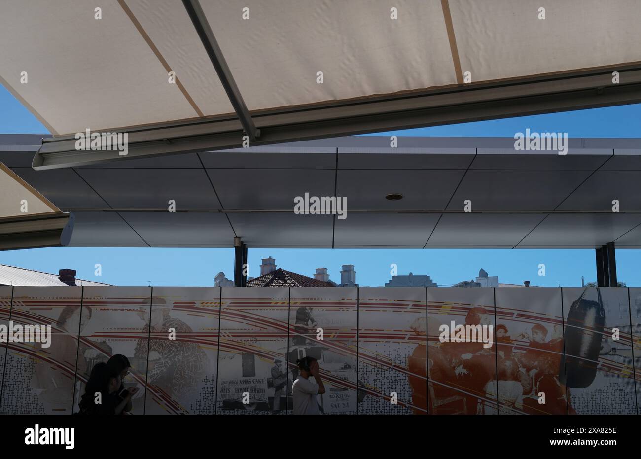 Newtown Train Station, heritage roofline framed by awnings and canopies ...