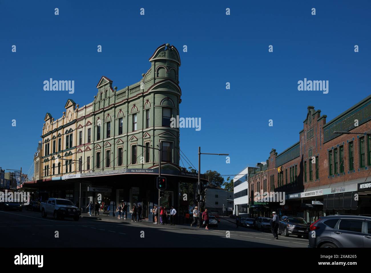 Newtown, Sydney, the iconic triangular building at 312-314 King Street ...