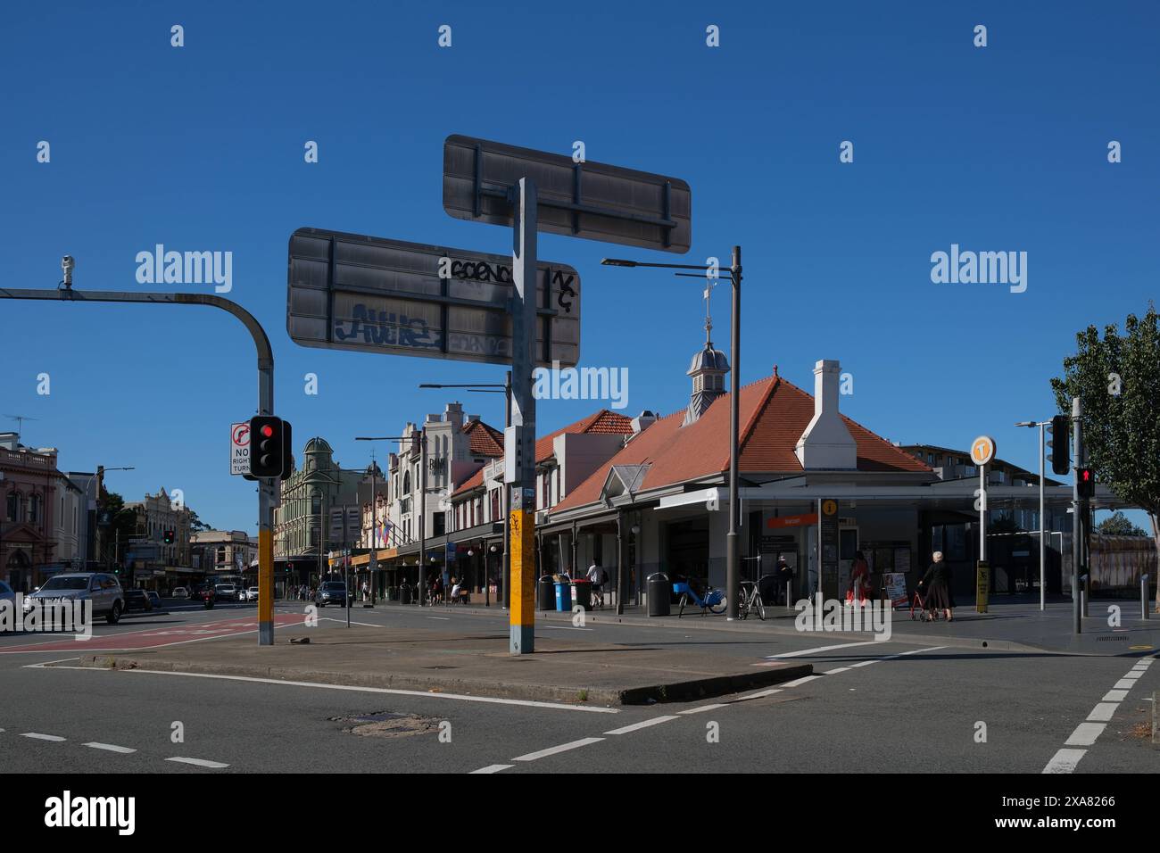 King Street Train Station seen from the Enmore Road intersection ...