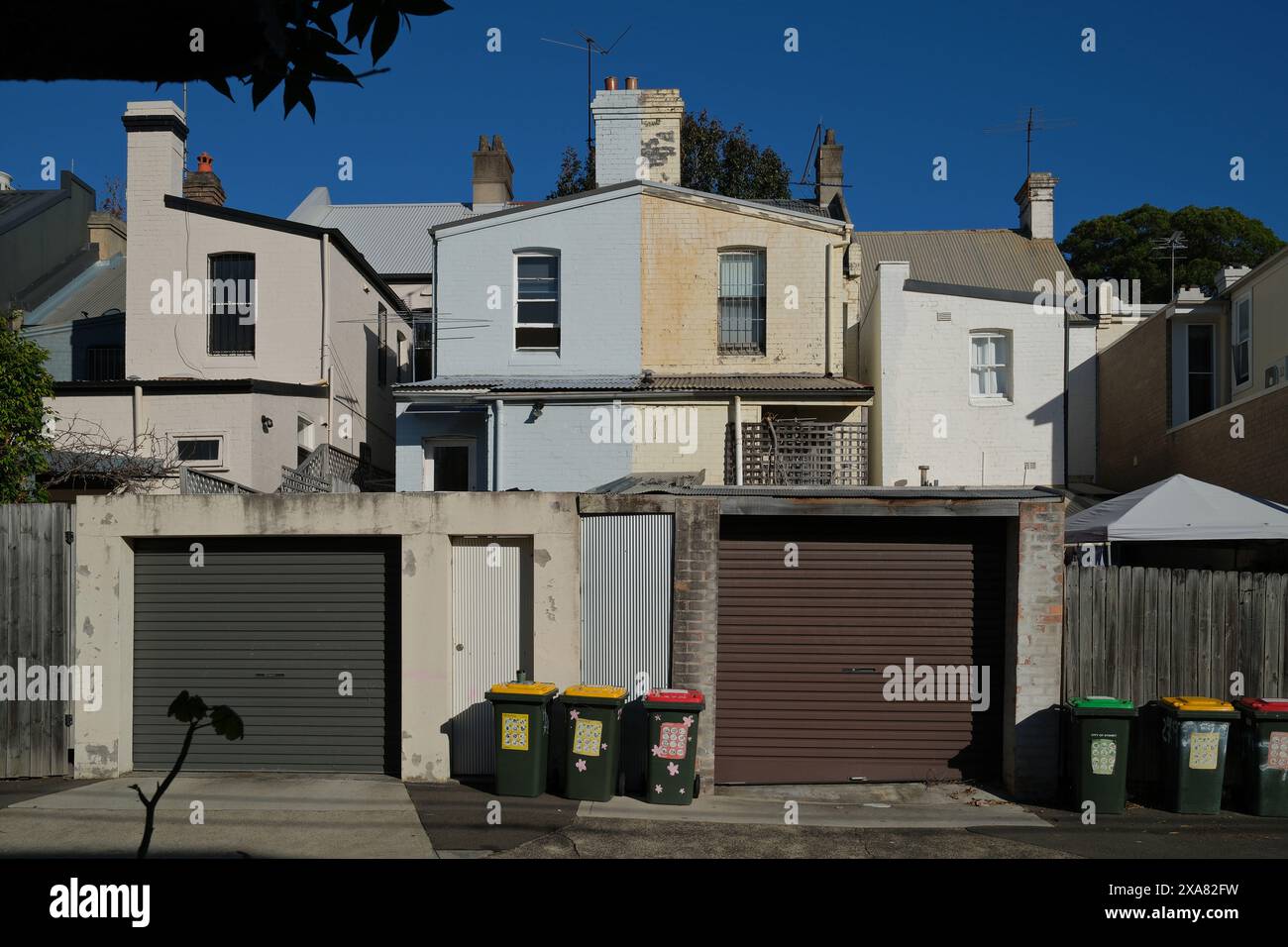 Chippendale, Sydney, terrace houses seen from behind Abercrombie st ...