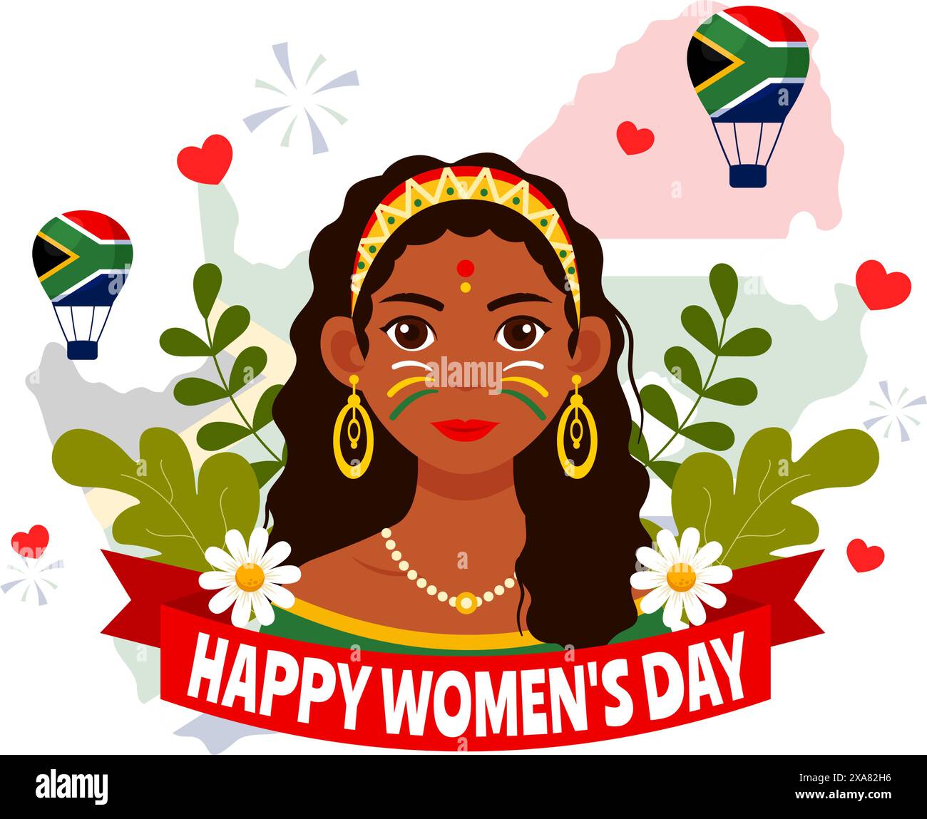 Happy Women's Day in South Africa Celebration Vector Illustration with ...