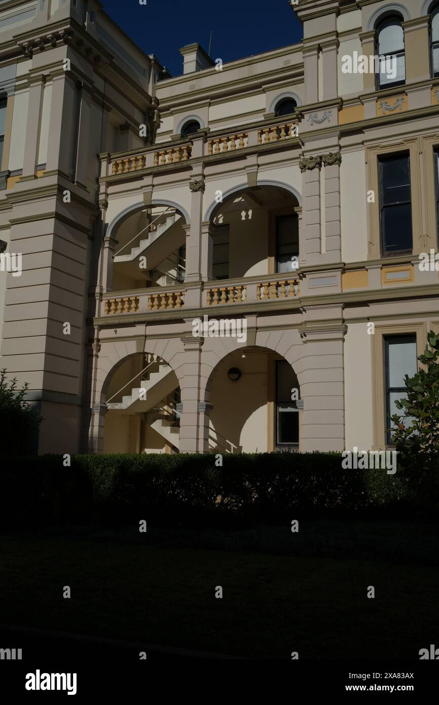North wing external staircases of the Victorian Italianate, Institute ...