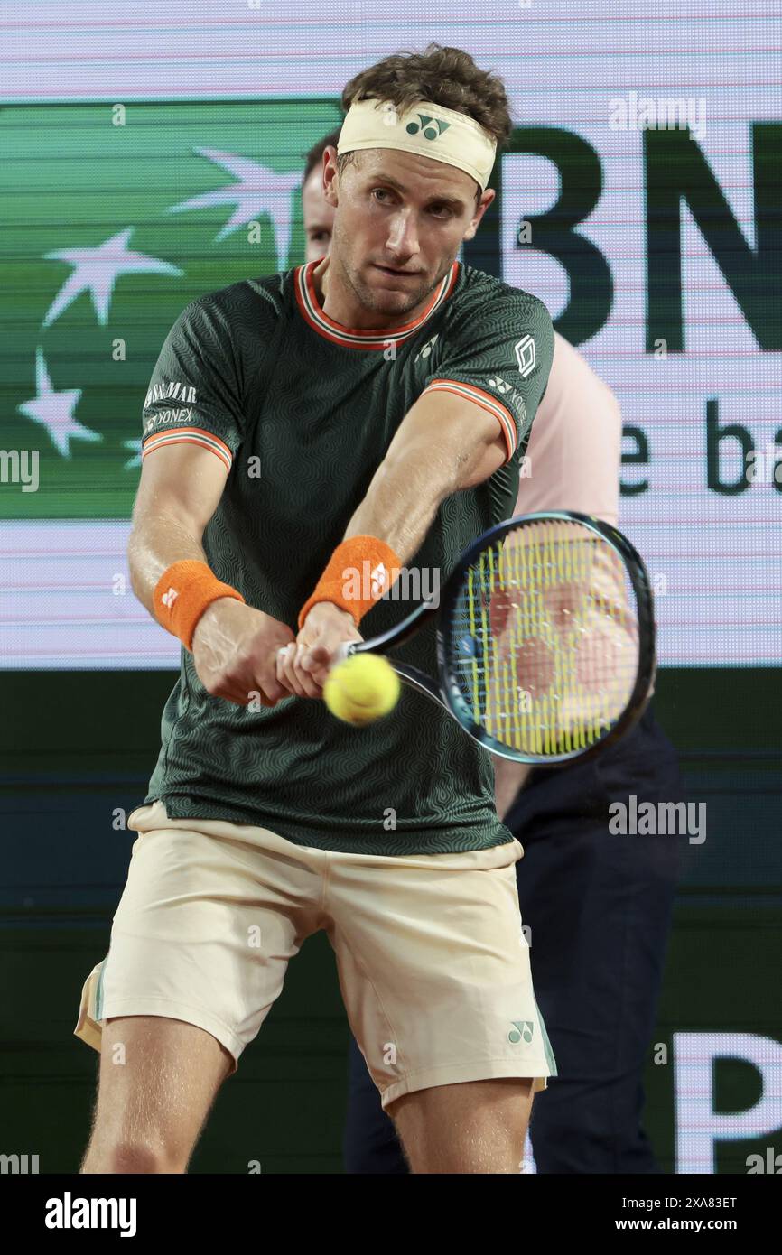 Casper Ruud of Norway during day 9 of the 2024 French Open, Roland ...