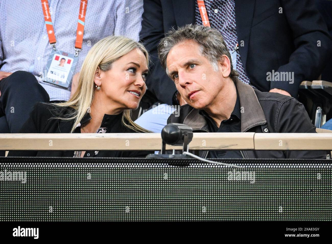 Ben STILLER with his wife Christine TAYLOR during the tenth day of ...