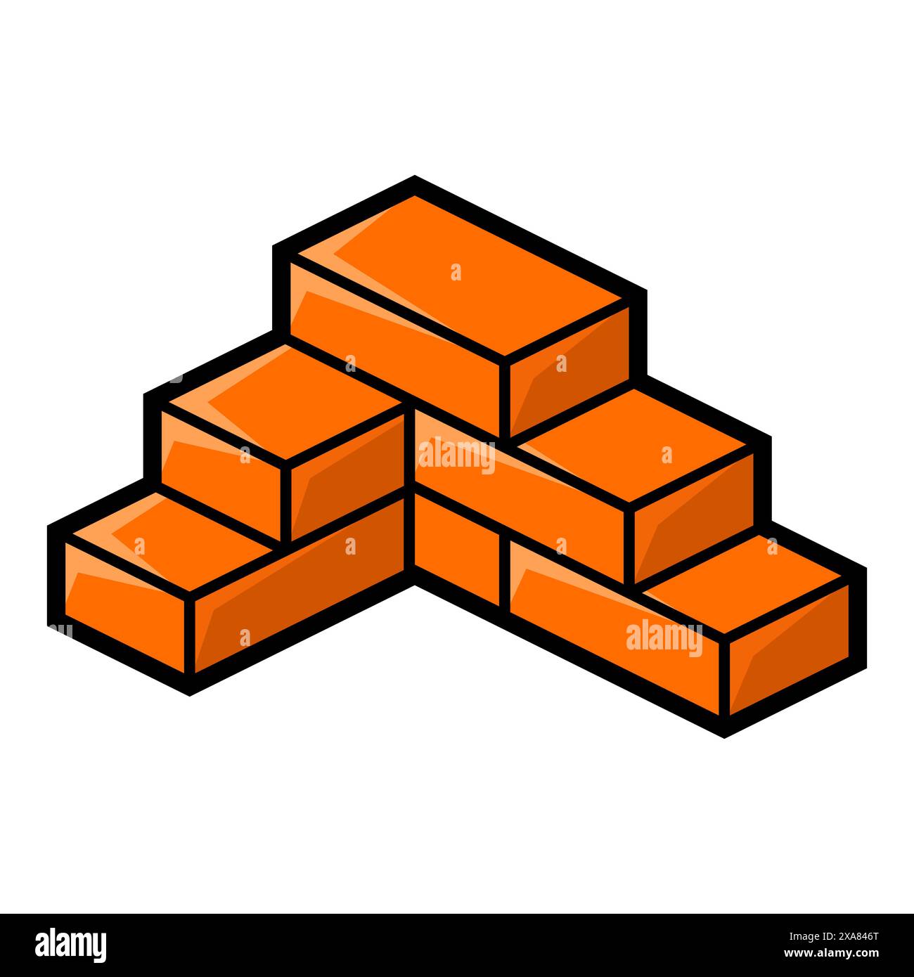 Bricks icon in isometry style. Construction image for website, app ...
