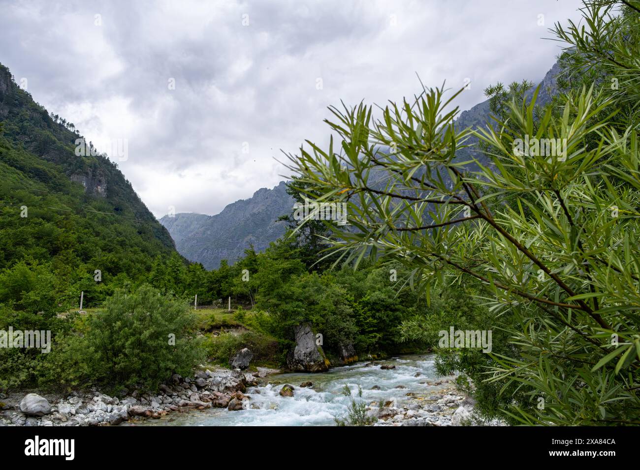 clouds Valbona valley river Stock Photo - Alamy