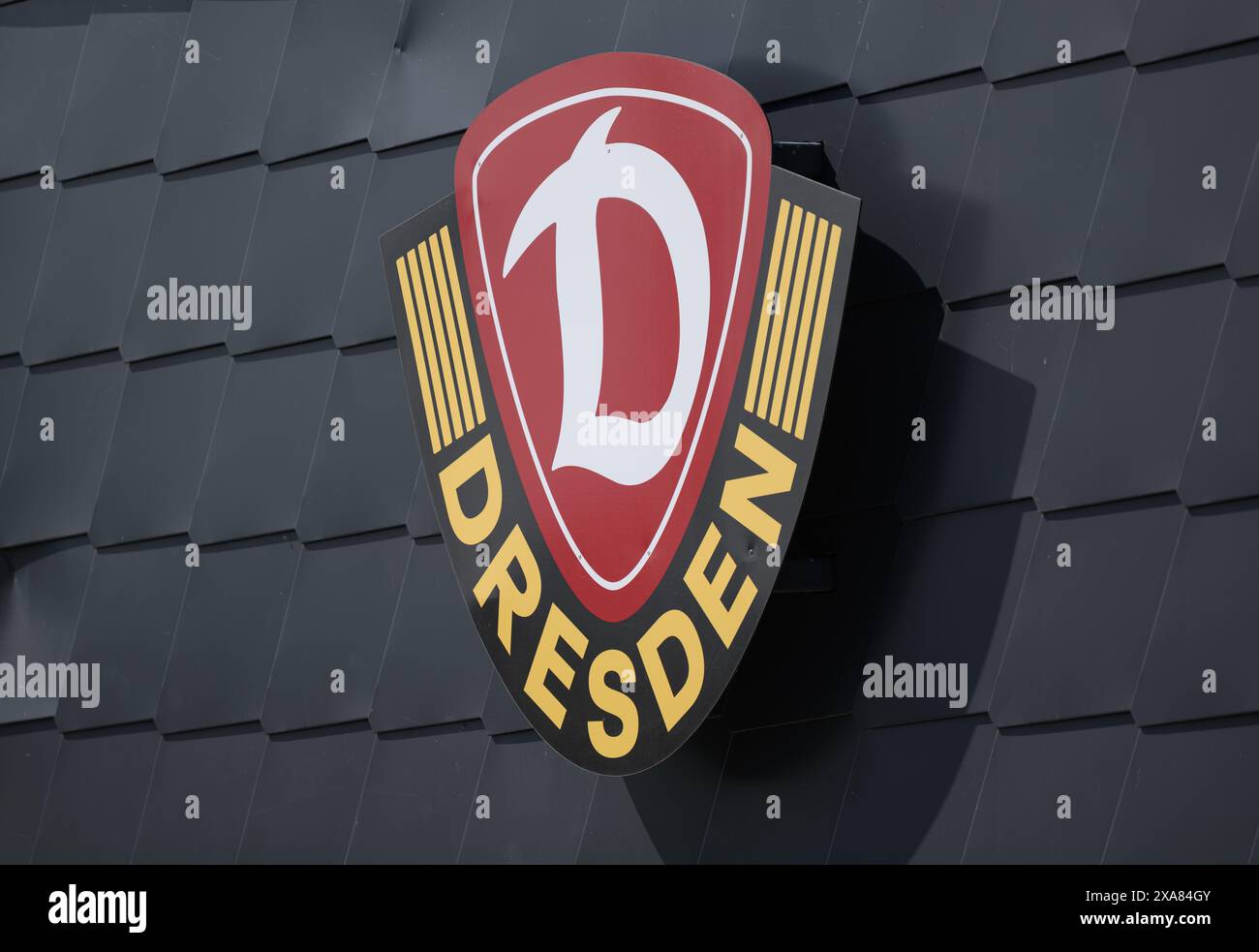 Dresden, Germany. 04th June, 2024. The logo of the third-division ...
